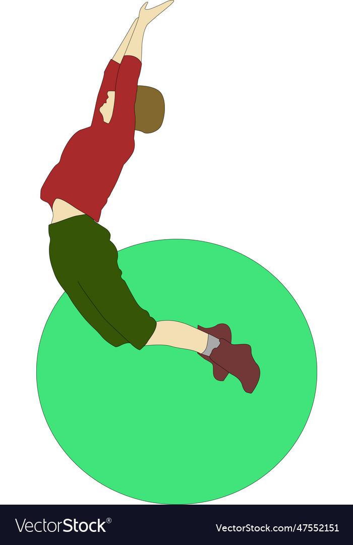 Jump expression flat Royalty Free Vector Image