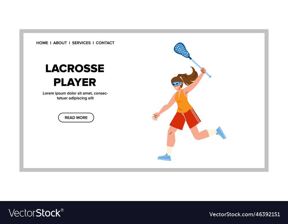 Lacrosse player Royalty Free Vector Image - VectorStock