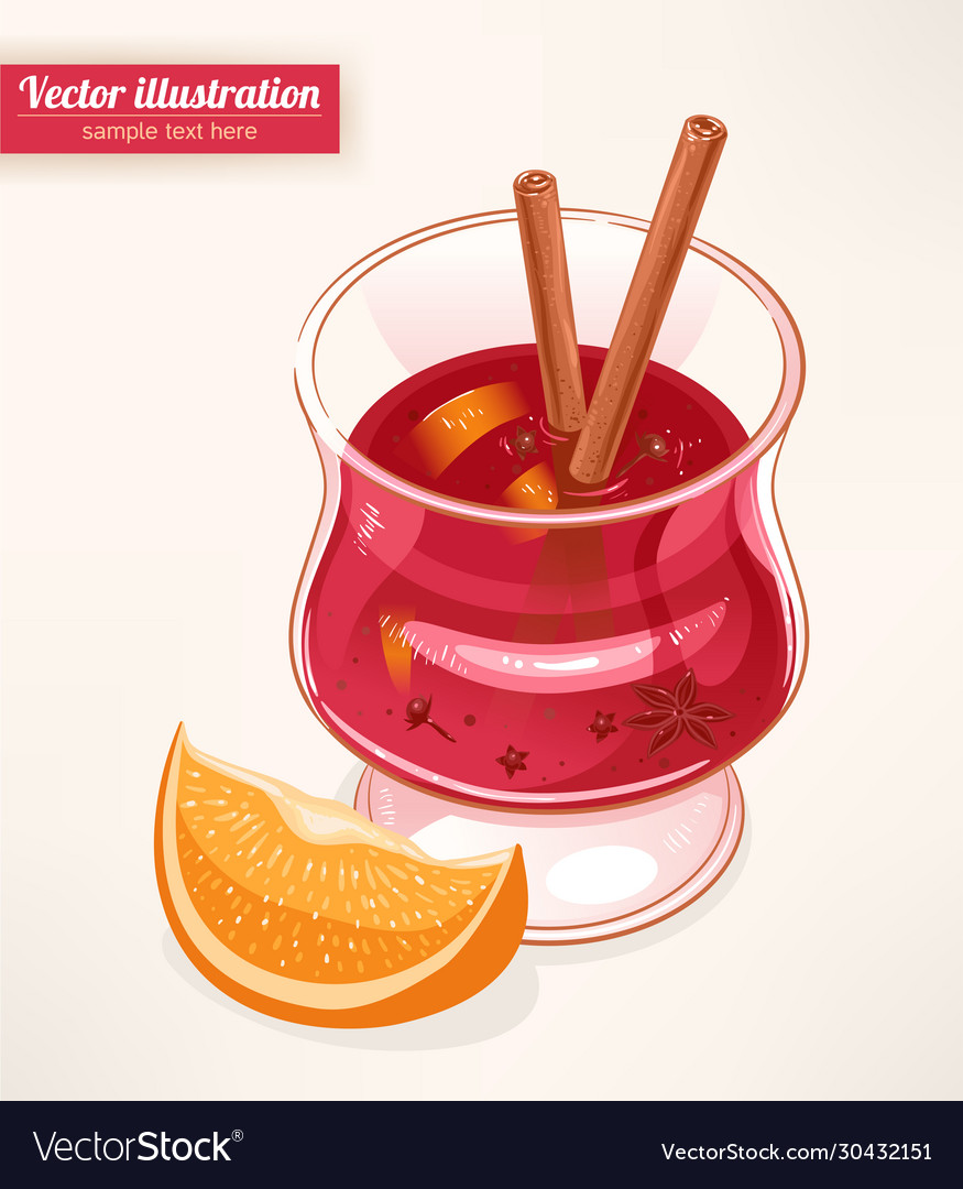 Mulled wine Royalty Free Vector Image - VectorStock