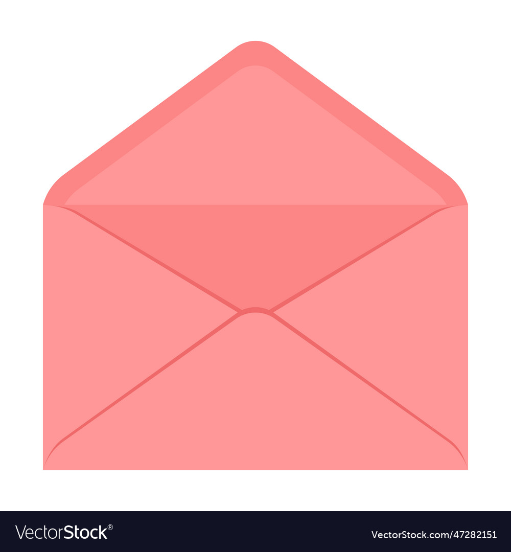 Open envelope mail template Royalty Free Vector Image