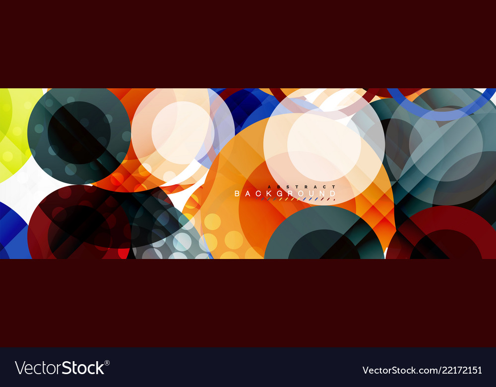 Overlapping circles design background Royalty Free Vector