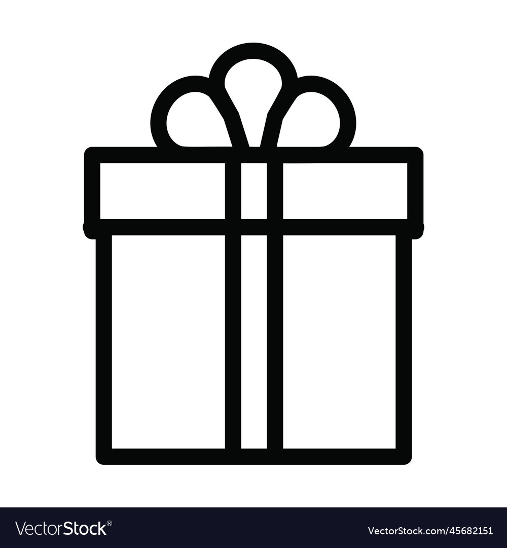 Package thick line icon Royalty Free Vector Image