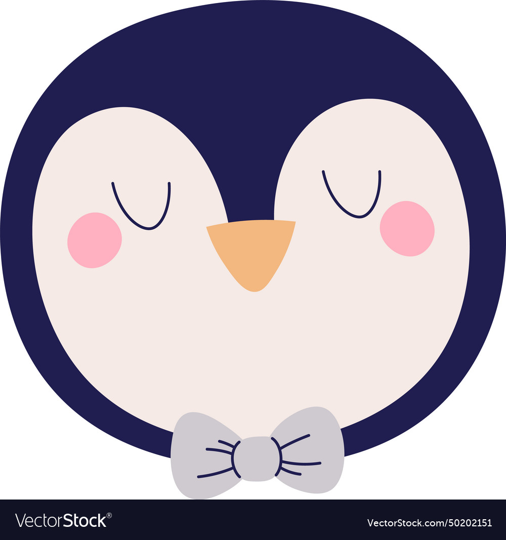 Penguin bird face Royalty Free Vector Image - VectorStock