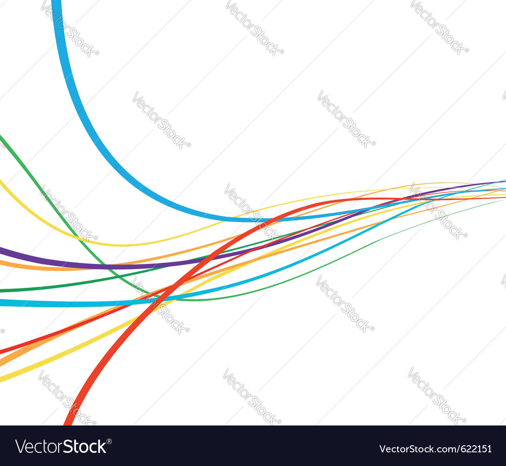 Rainbow abstract wave Royalty Free Vector Image