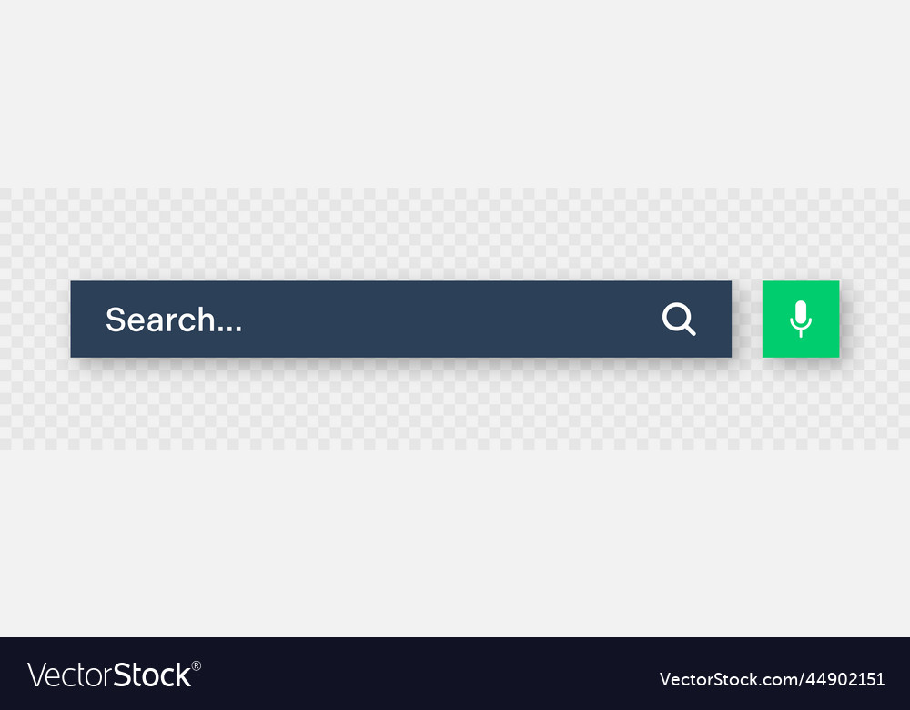 Search bar template internet browser engine with Vector Image