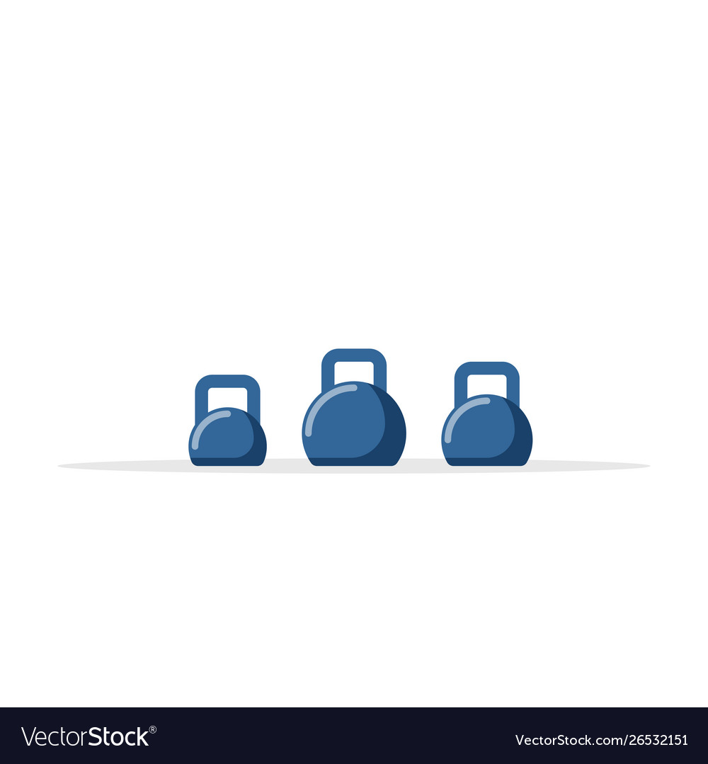 Set kettlebells Royalty Free Vector Image - VectorStock