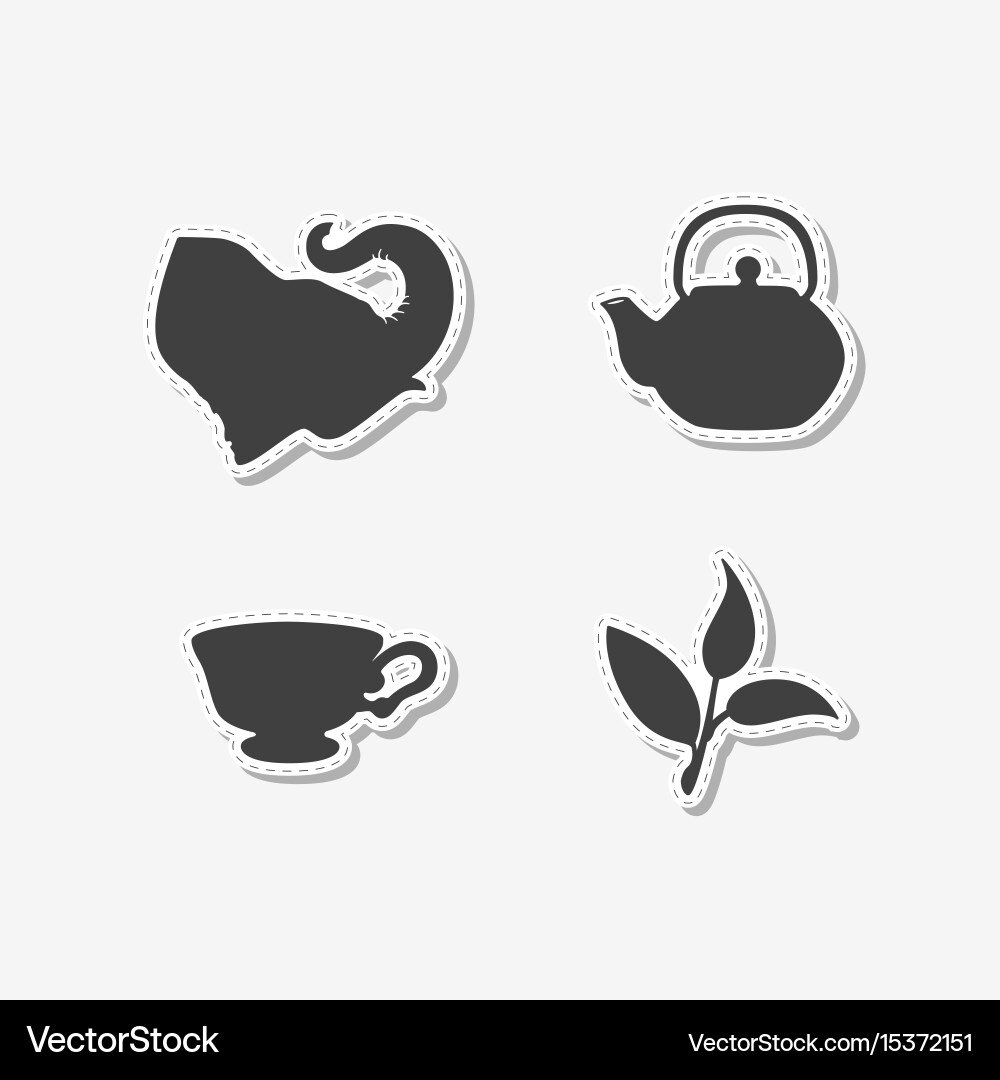 Set of hand drawn stickers Royalty Free Vector Image