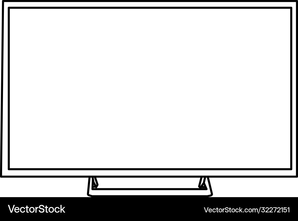 Sketch tv icon Royalty Free Vector Image - VectorStock