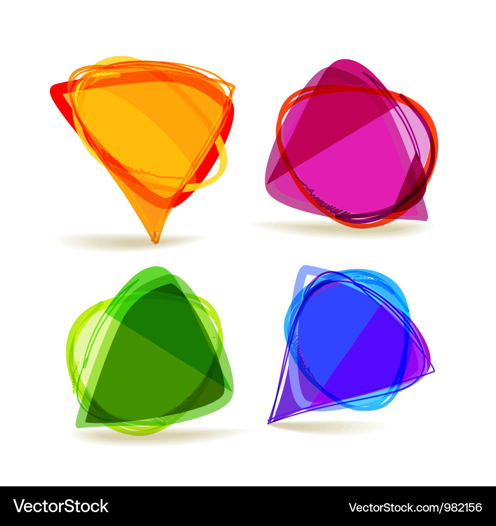 Background of abstract colorful talking hand-drawn