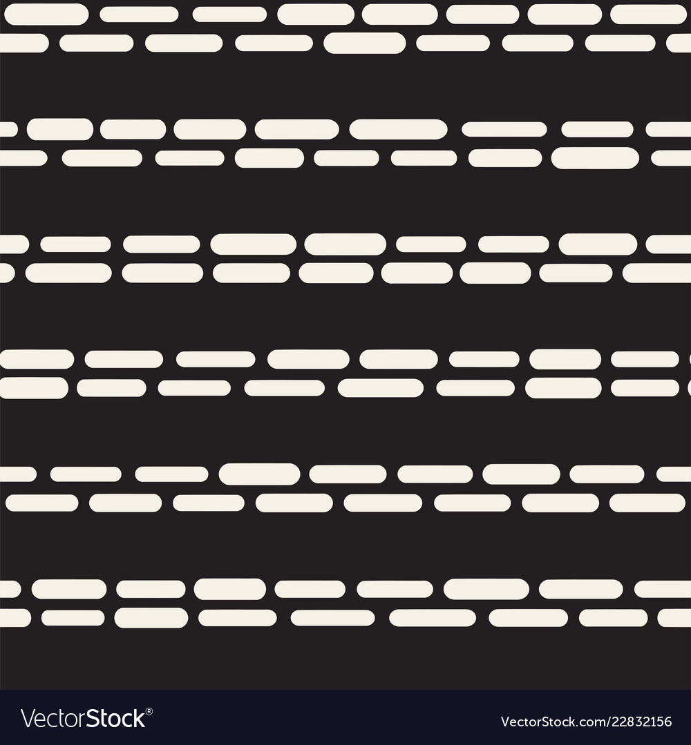 Black and white irregular rounded dashed lines Vector Image