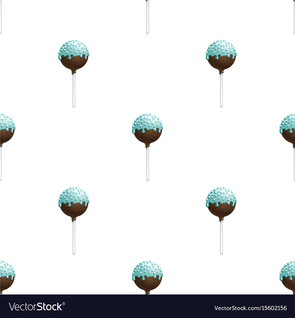 Cake pops seamless pattern Royalty Free Vector Image
