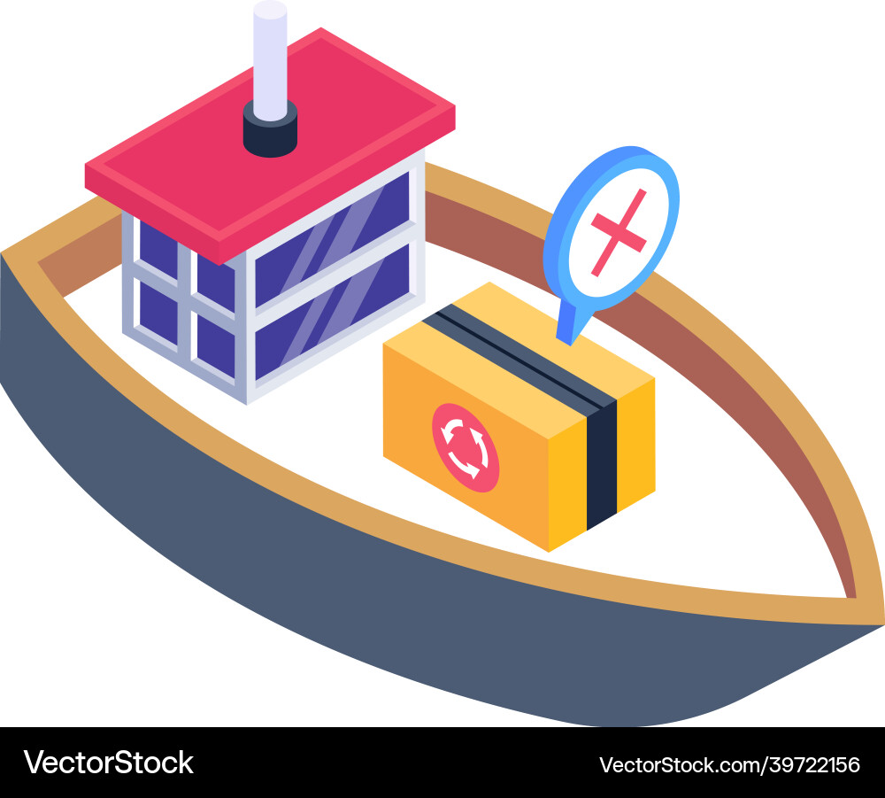 Cargo ship Royalty Free Vector Image - VectorStock