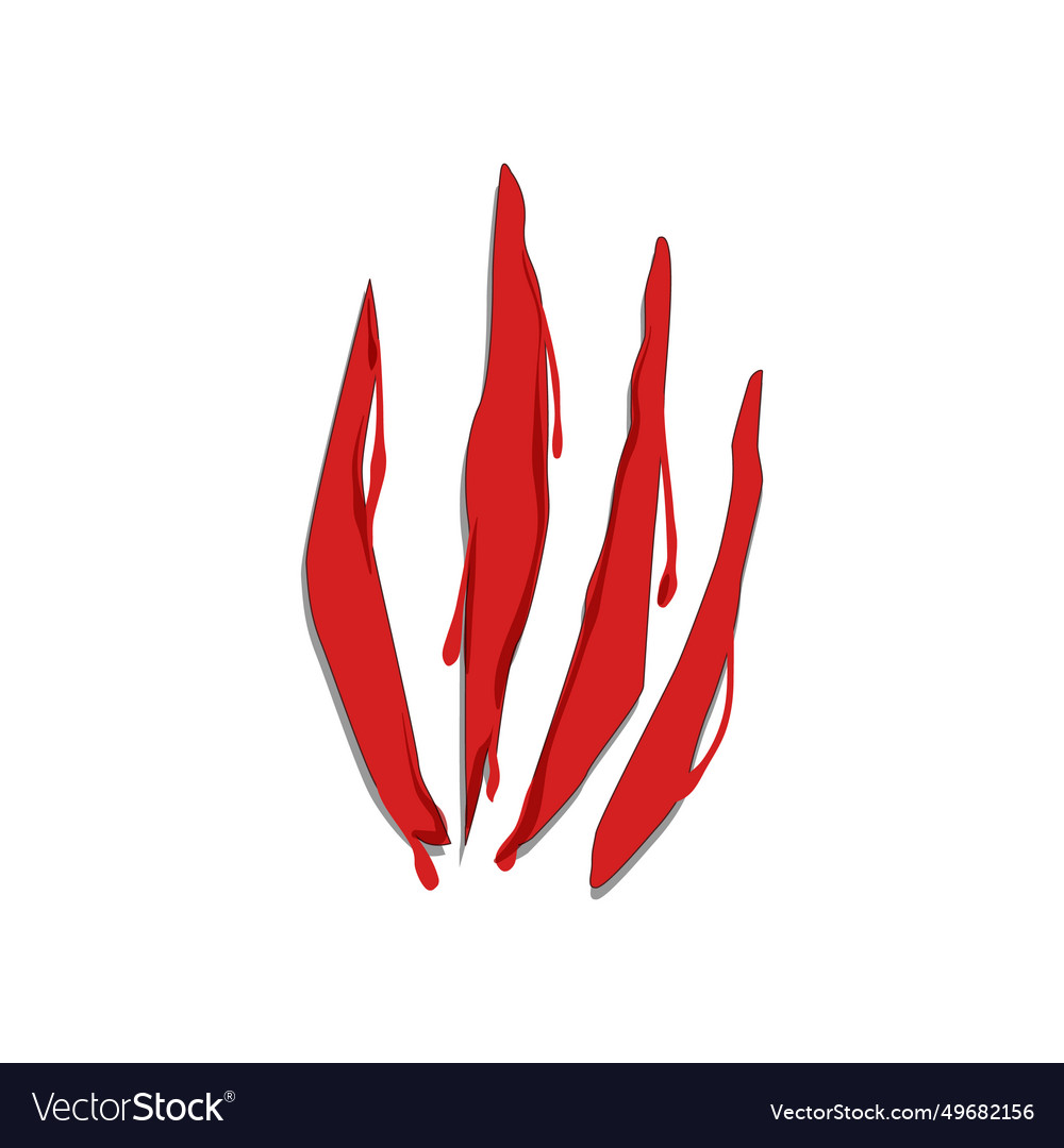 Cat claw scratch cartoon Royalty Free Vector Image