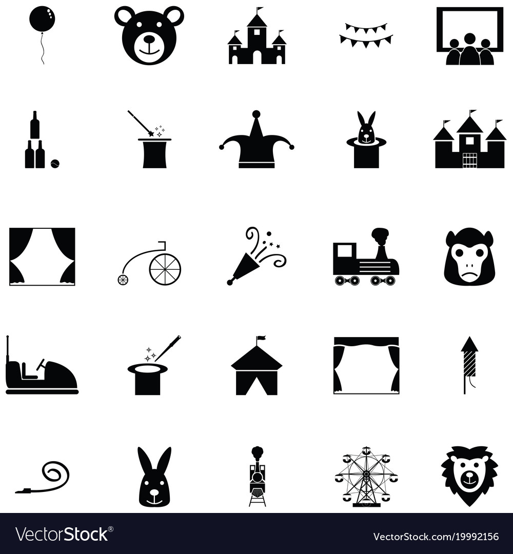 Circus icon set Royalty Free Vector Image - VectorStock