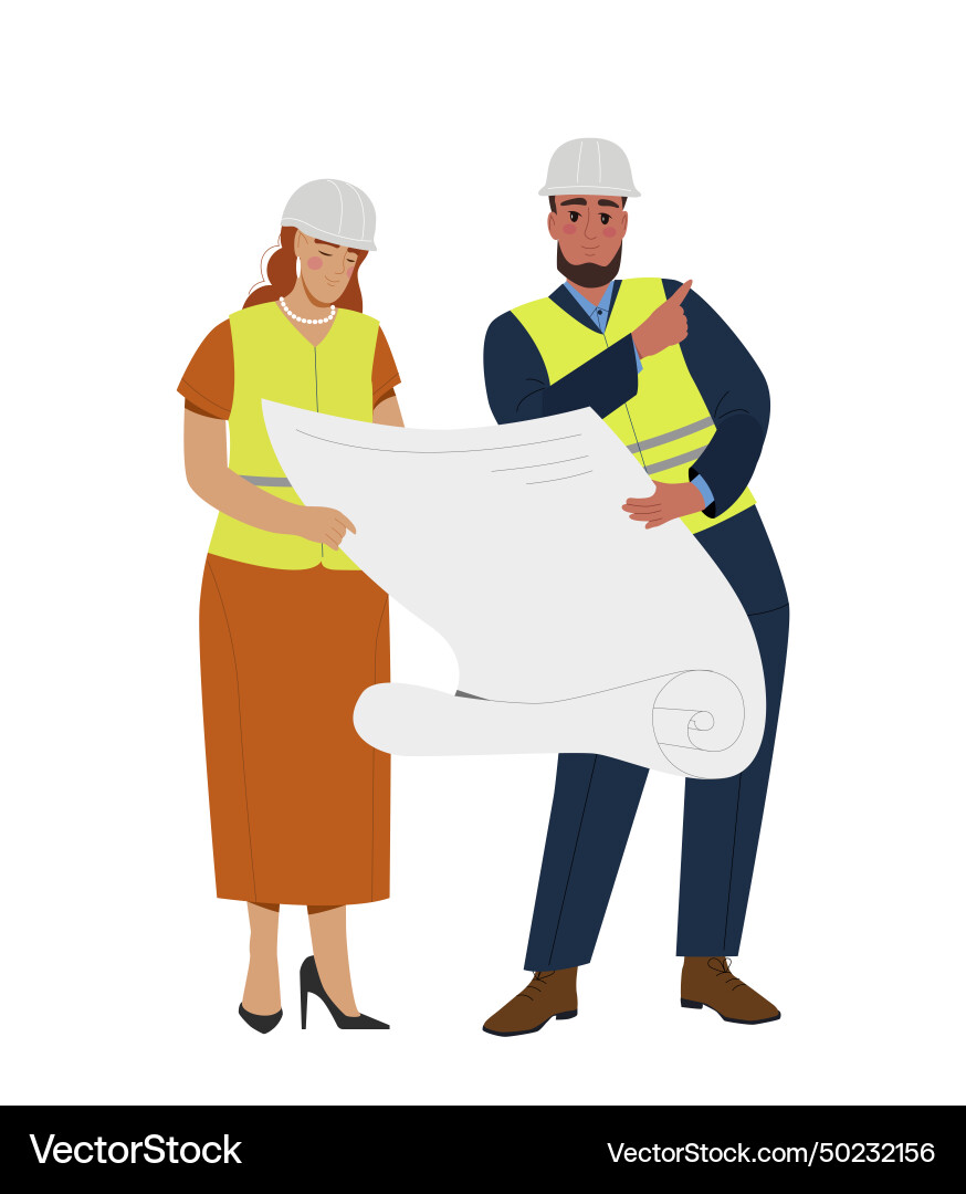 Construction workers concept Royalty Free Vector Image