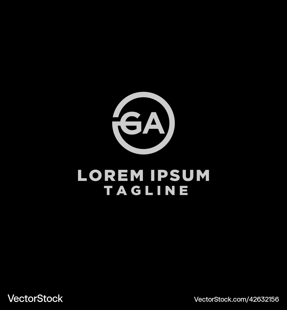 Ga circle logo Royalty Free Vector Image - VectorStock