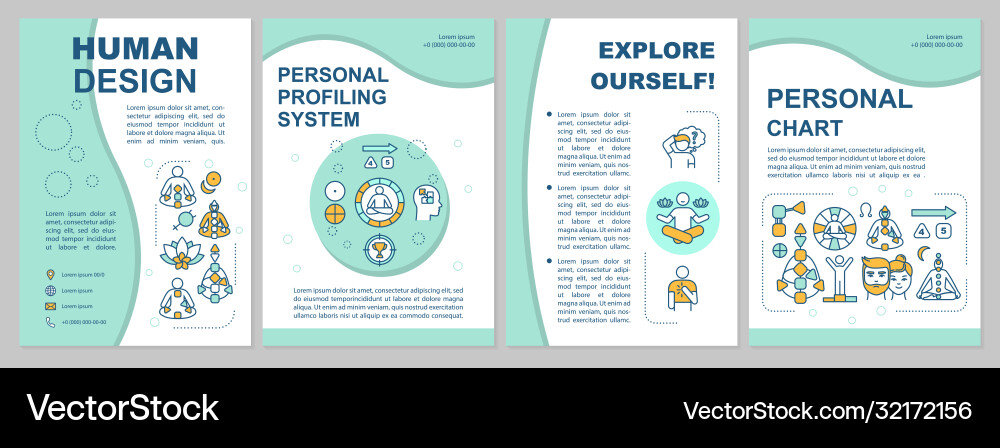 Human design system brochure template Royalty Free Vector