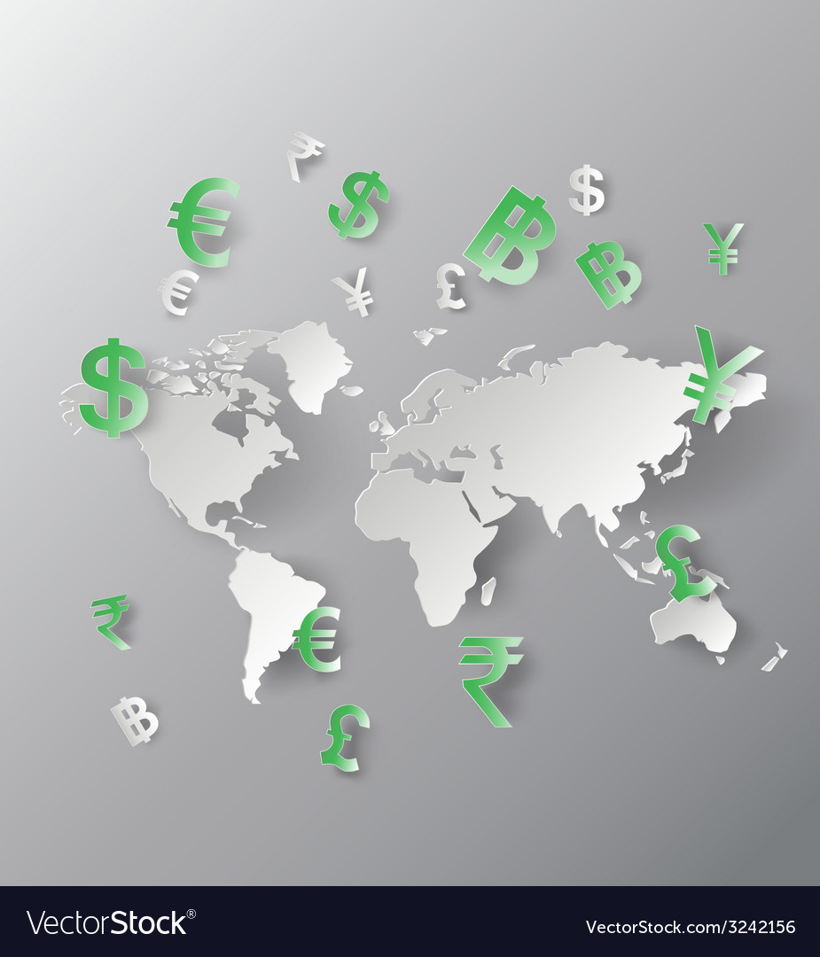 Map and money Royalty Free Vector Image - VectorStock