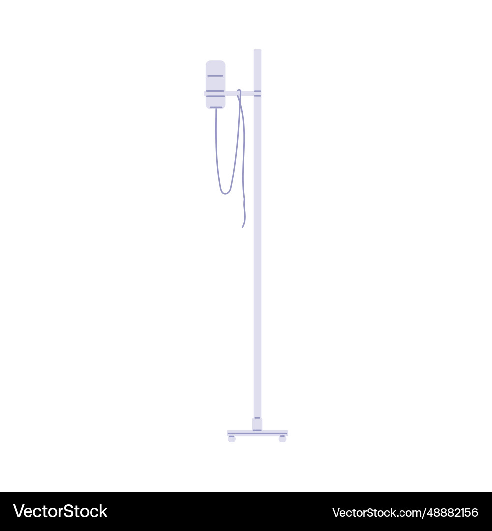 Medical installation tripod with infusion dropper Vector Image