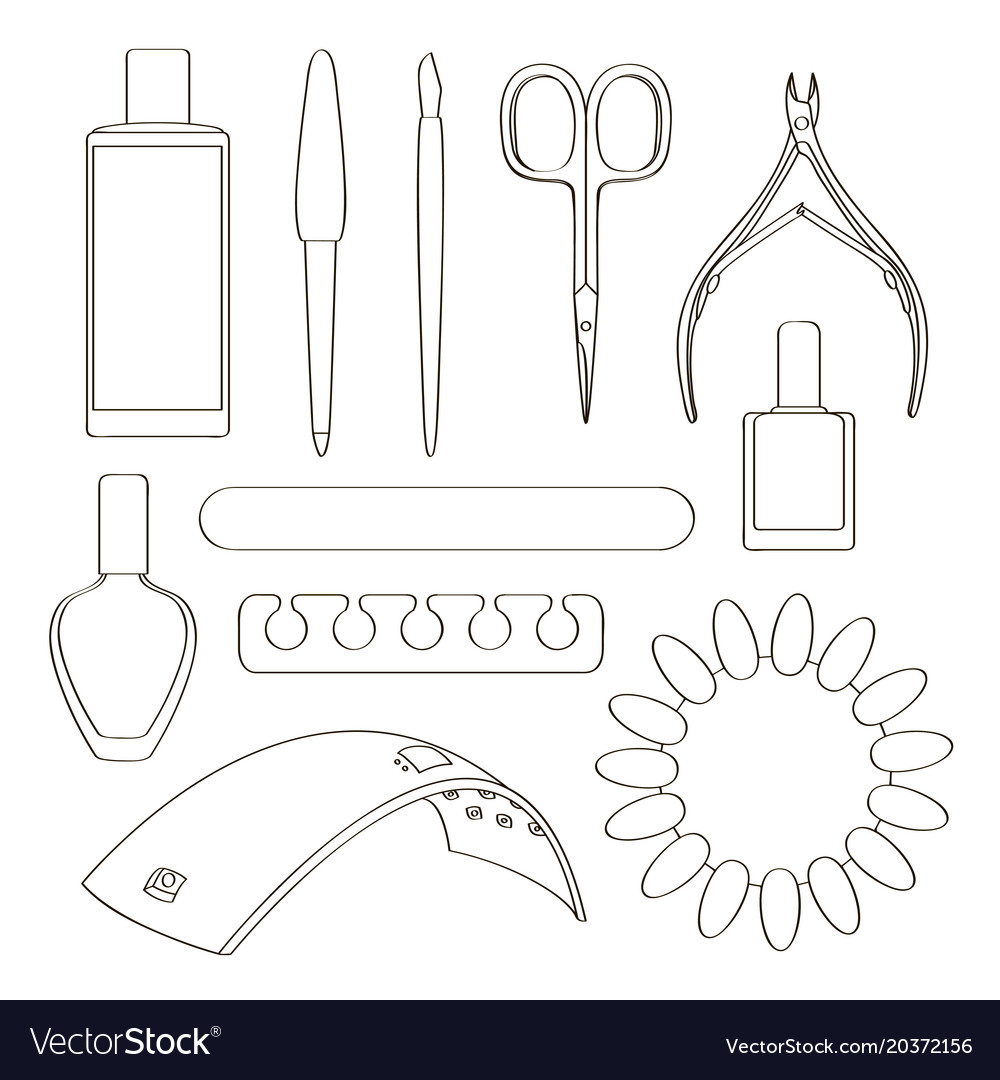 Nail salon set Royalty Free Vector Image - VectorStock