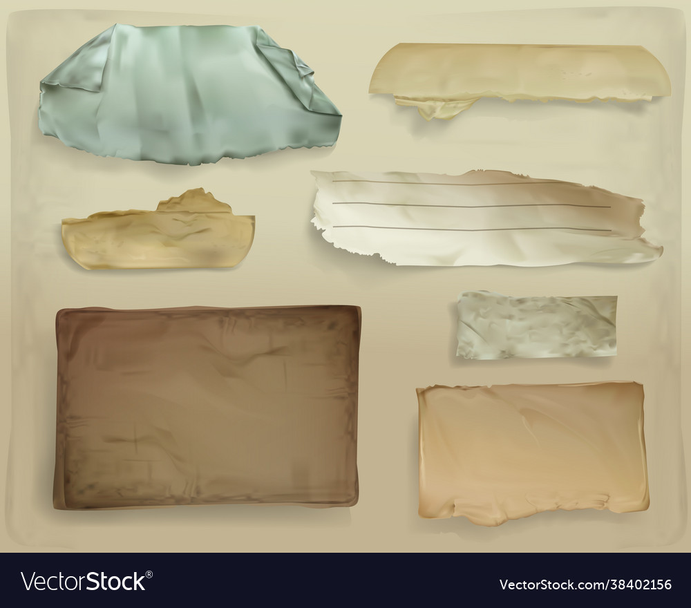 Paper scraps torn Royalty Free Vector Image - VectorStock