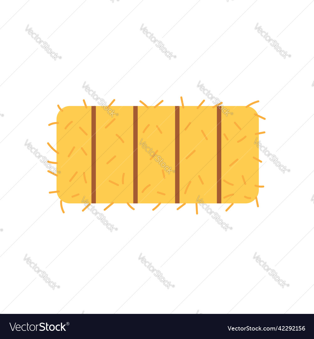 Rectangular yellow haystack Royalty Free Vector Image