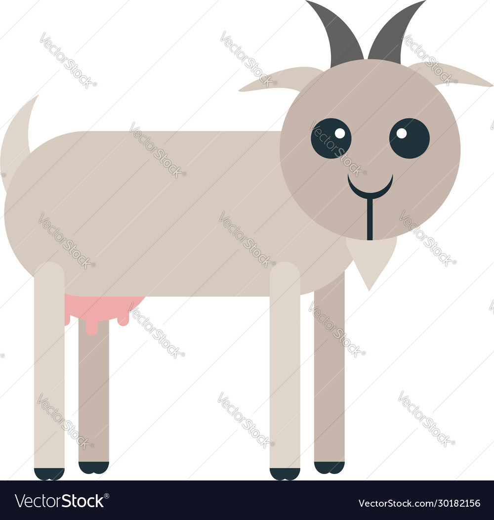 Rounded goat geometric Royalty Free Vector Image