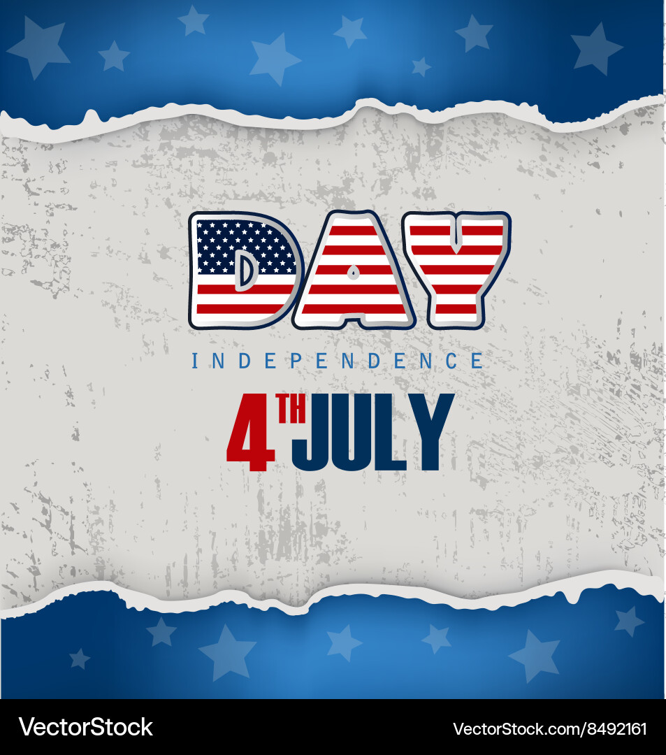 4th of july - abstract flag design independence Vector Image