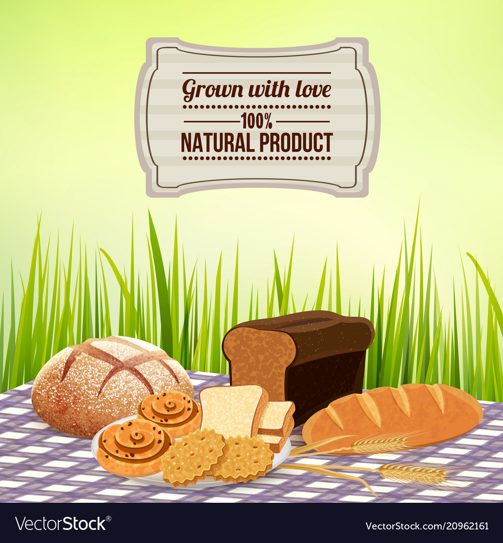 Bread background Royalty Free Vector Image - VectorStock