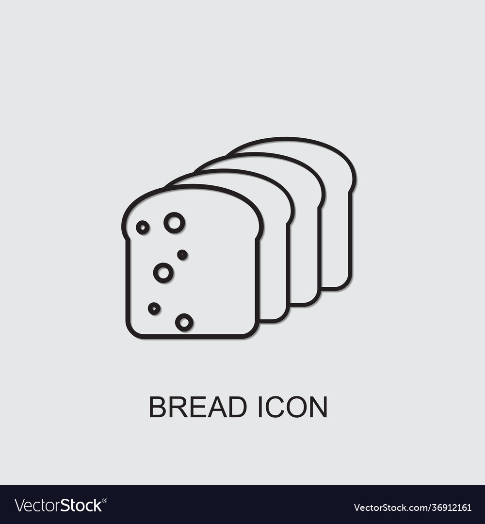 Bread icon Royalty Free Vector Image - VectorStock