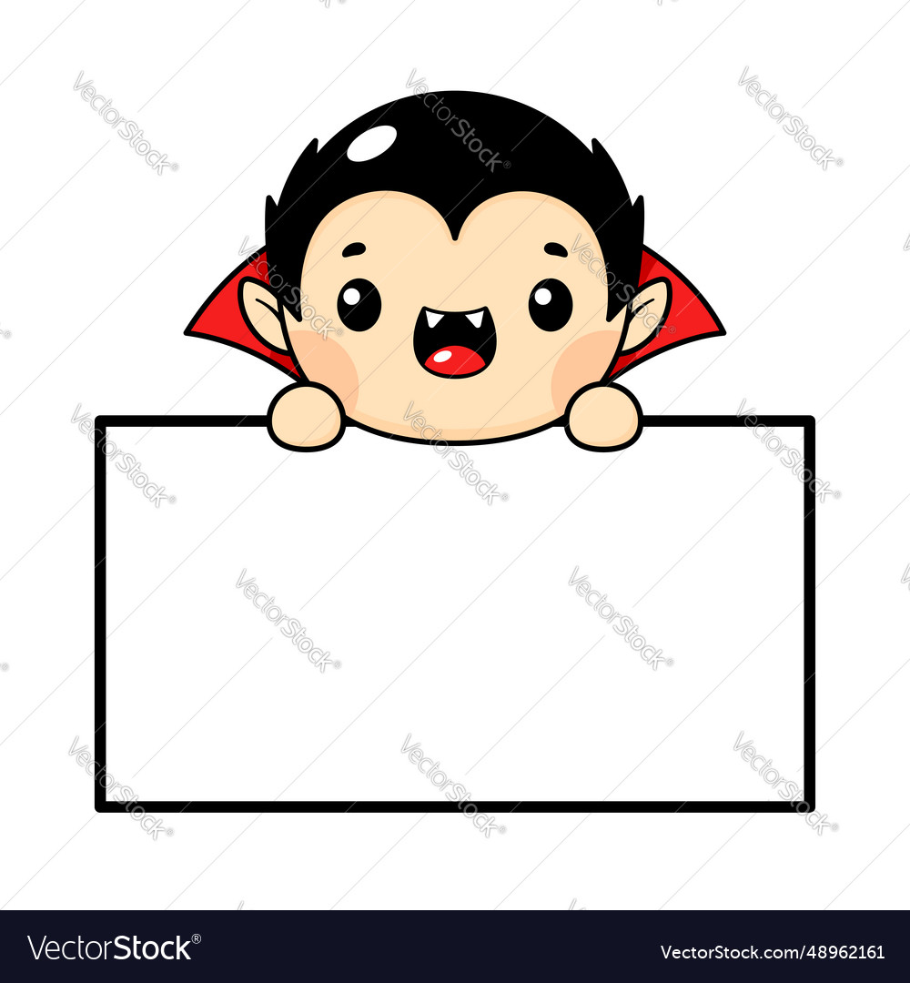 Cute and kawaii style halloween vampire character Vector Image