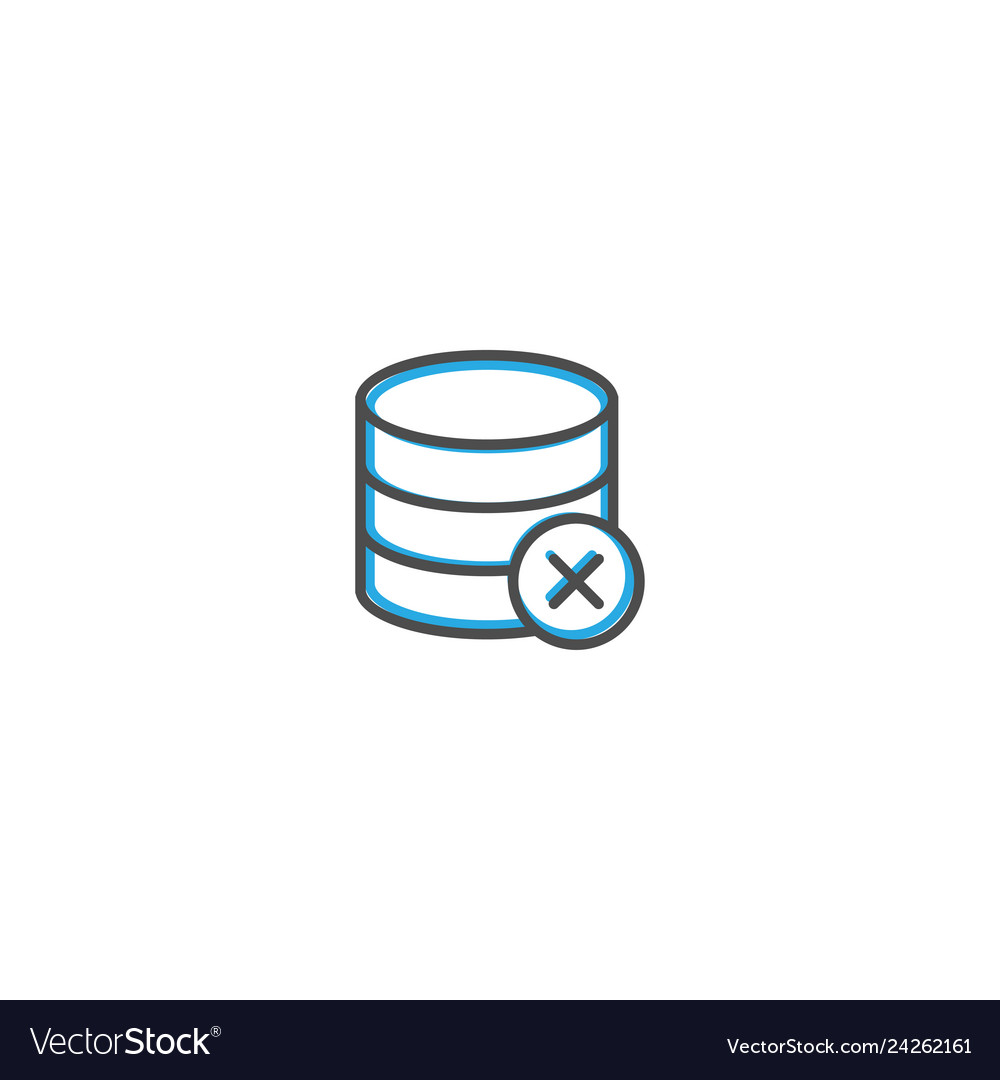 Database icon design interaction line Royalty Free Vector