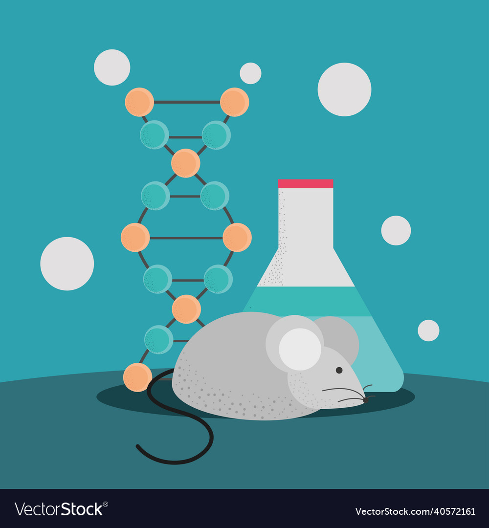 Dna science experiment Royalty Free Vector Image