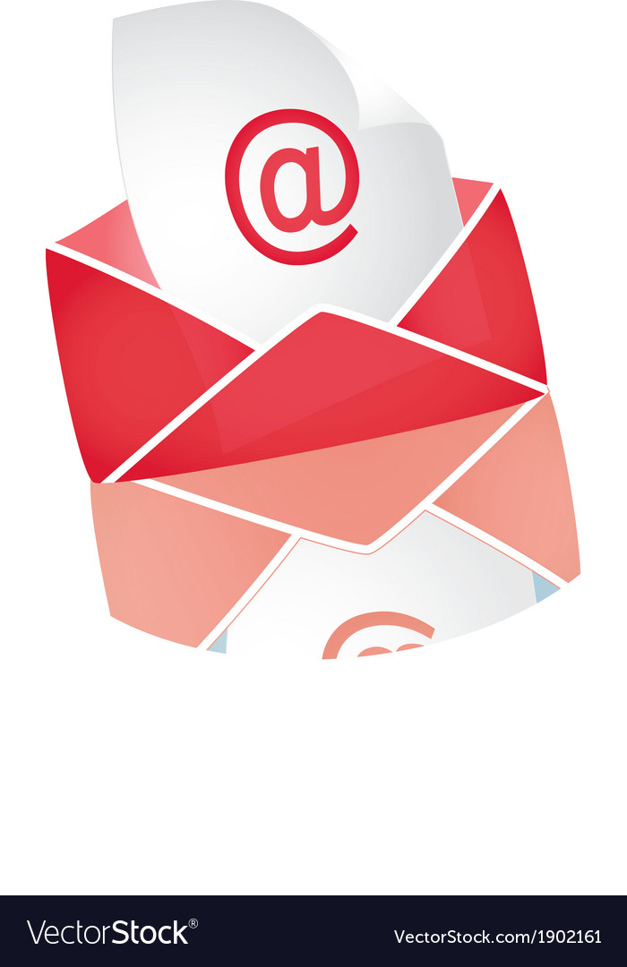 Email on white background Royalty Free Vector Image