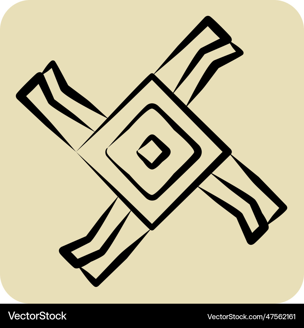 Icon brigid cross related to celtic symbol hand Vector Image