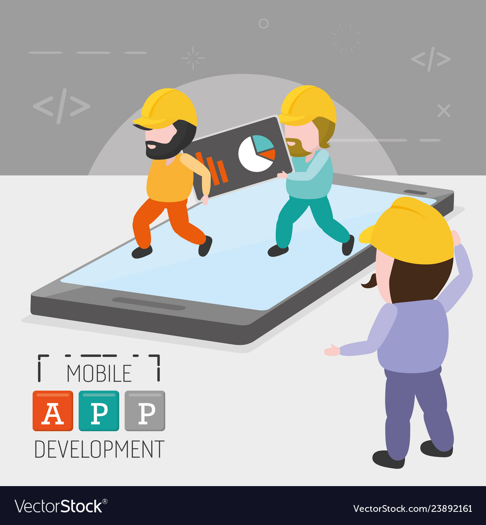 Mobile app development Royalty Free Vector Image