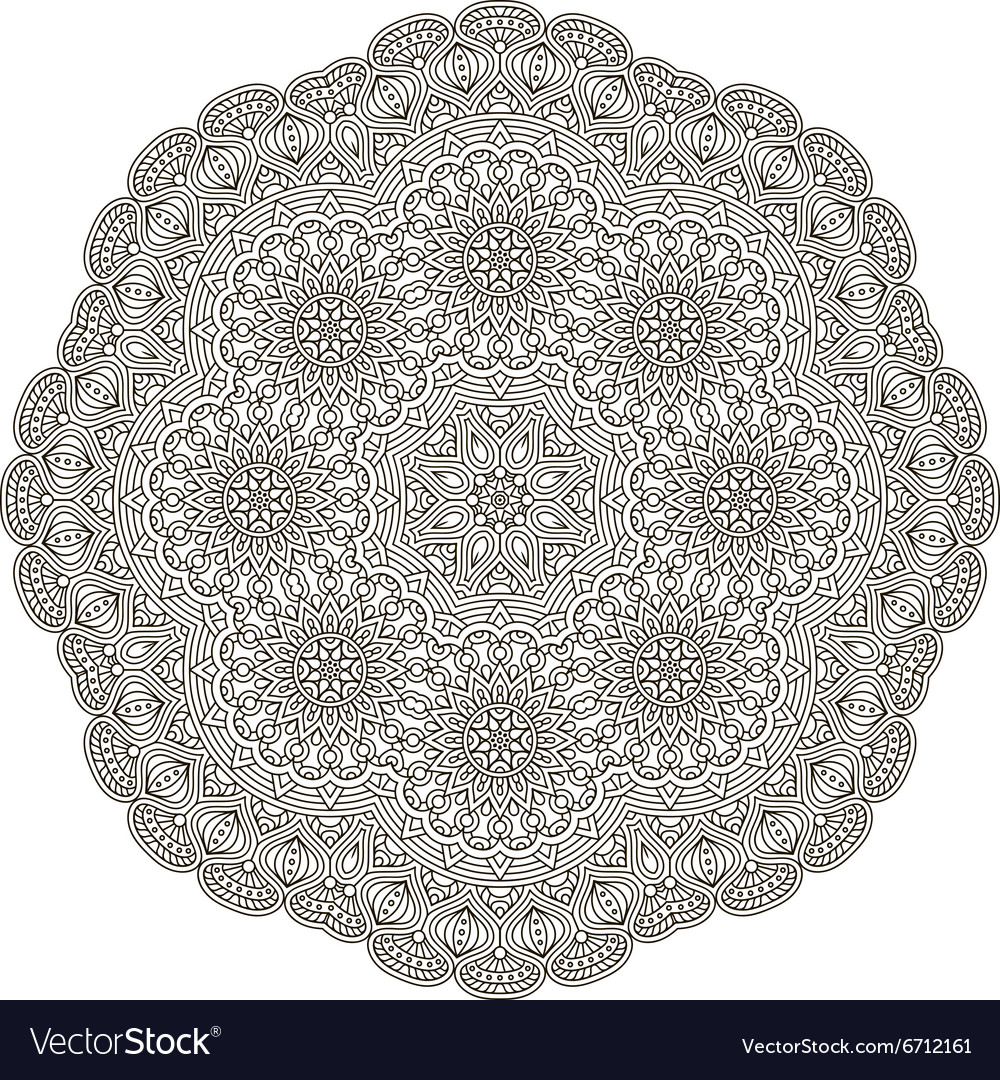 Round mandala Royalty Free Vector Image - VectorStock