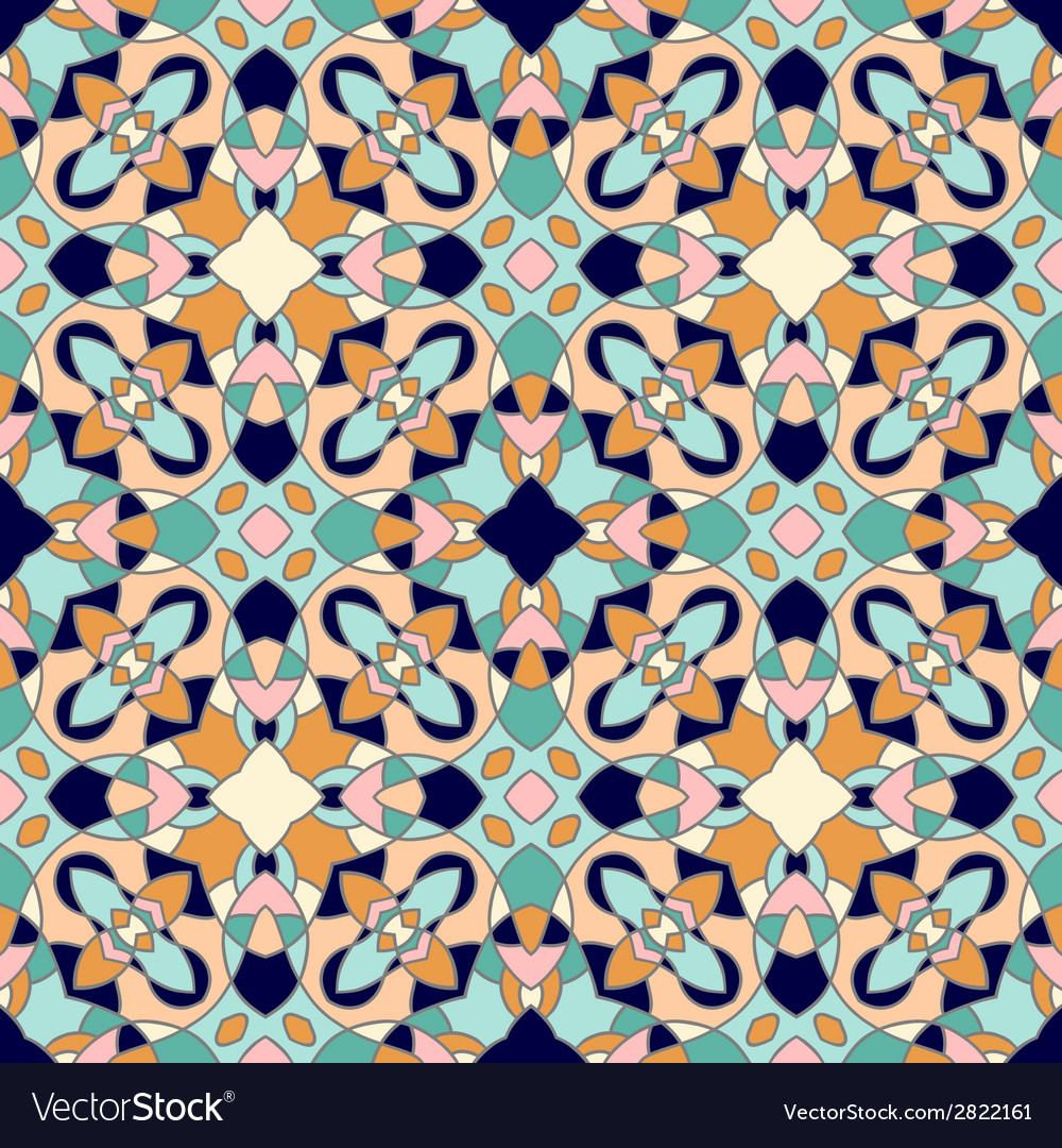 Seamless Ornate Geometric Pattern Abstract Vector Image