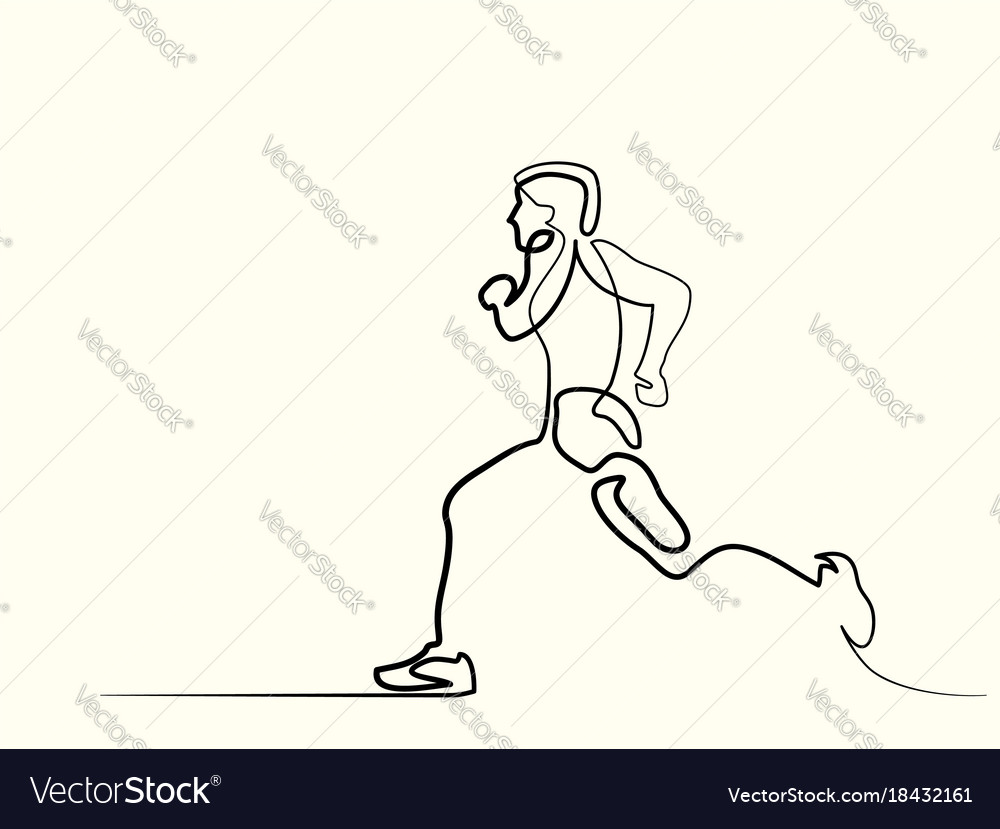 Sport running man Royalty Free Vector Image - VectorStock