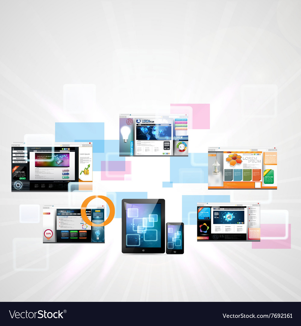 Web page design concept Royalty Free Vector Image