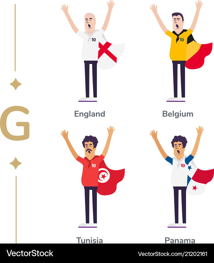World competition soccer fans support national Vector Image