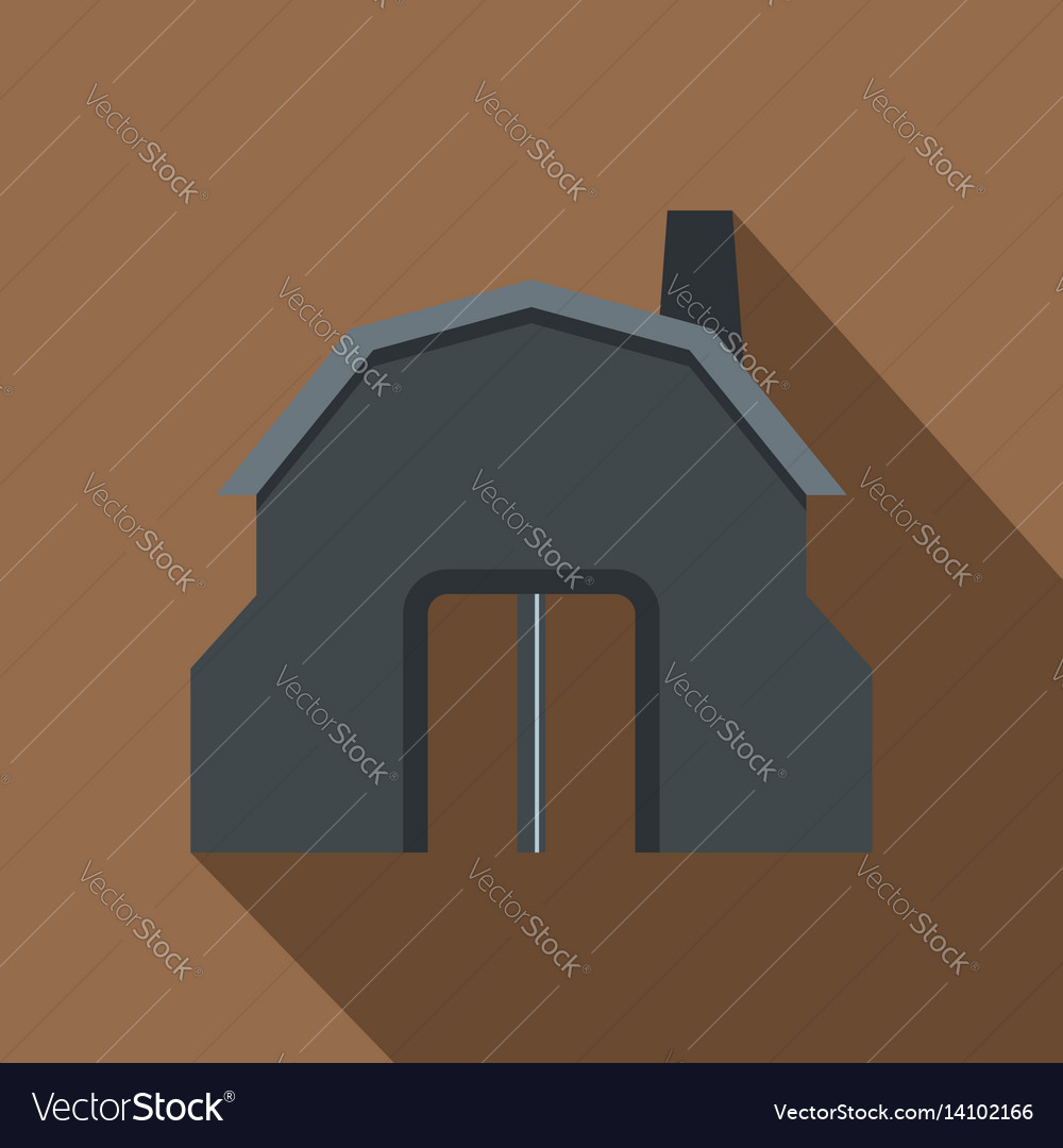 Blacksmith workshop building icon flat style Vector Image