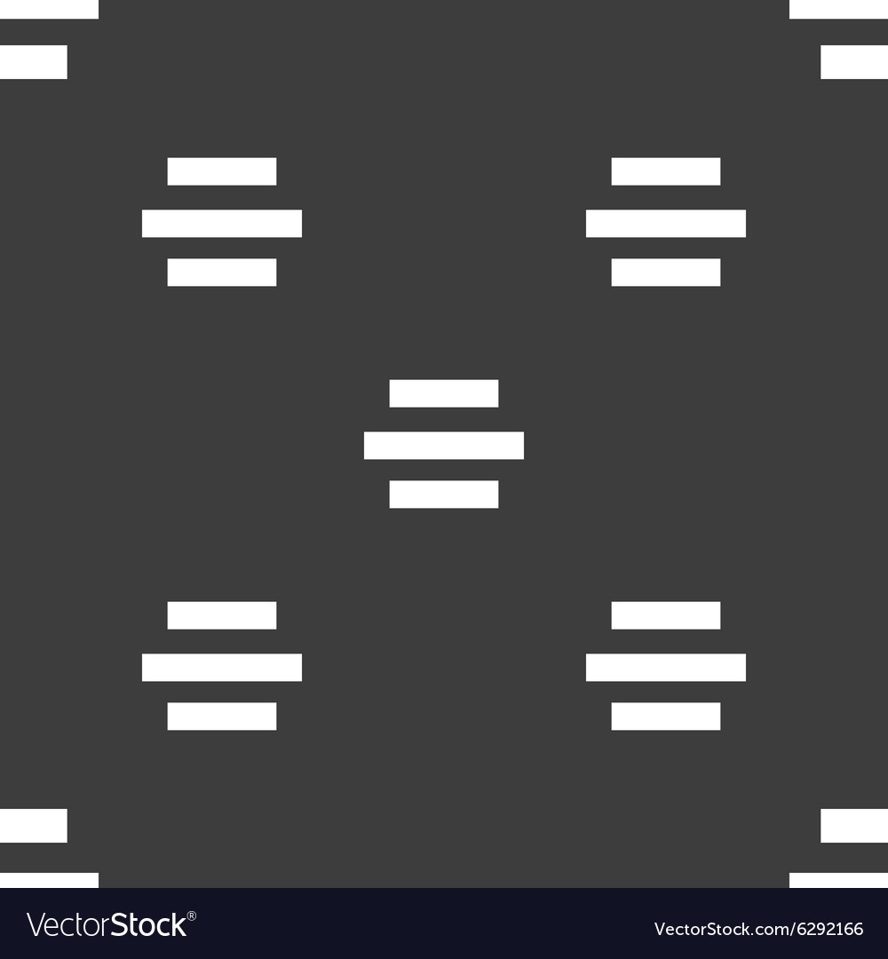 Center alignment icon sign seamless pattern Vector Image