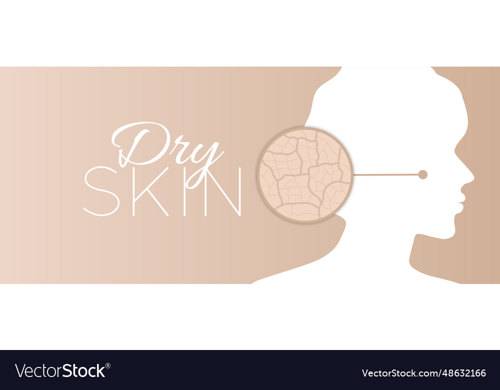 Dry face skin background design Royalty Free Vector Image