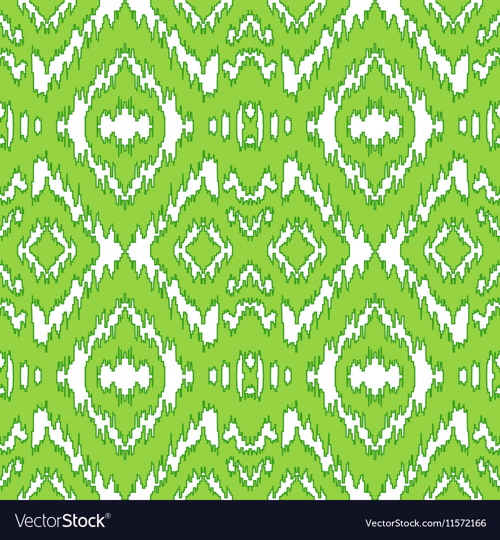 Ethnic green seamless pattern Royalty Free Vector Image