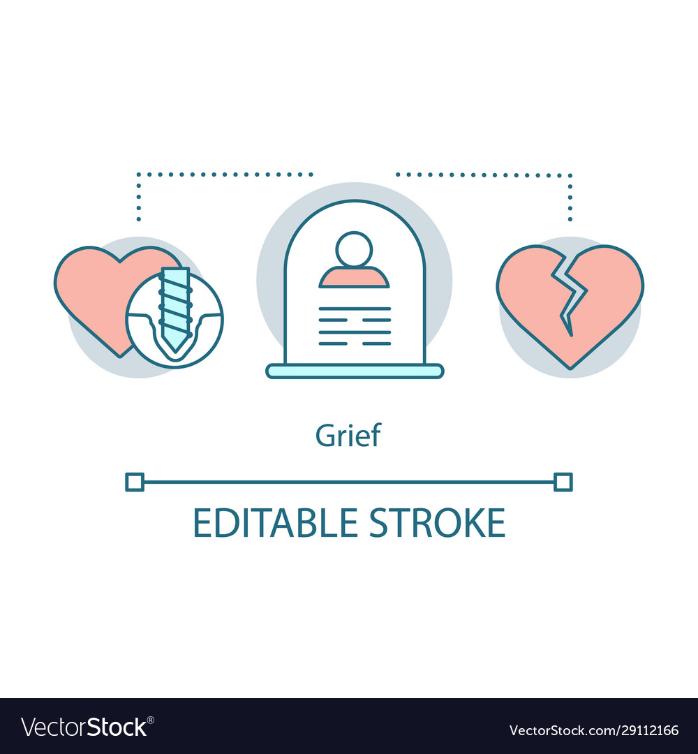 Grief concept icon Royalty Free Vector Image - VectorStock