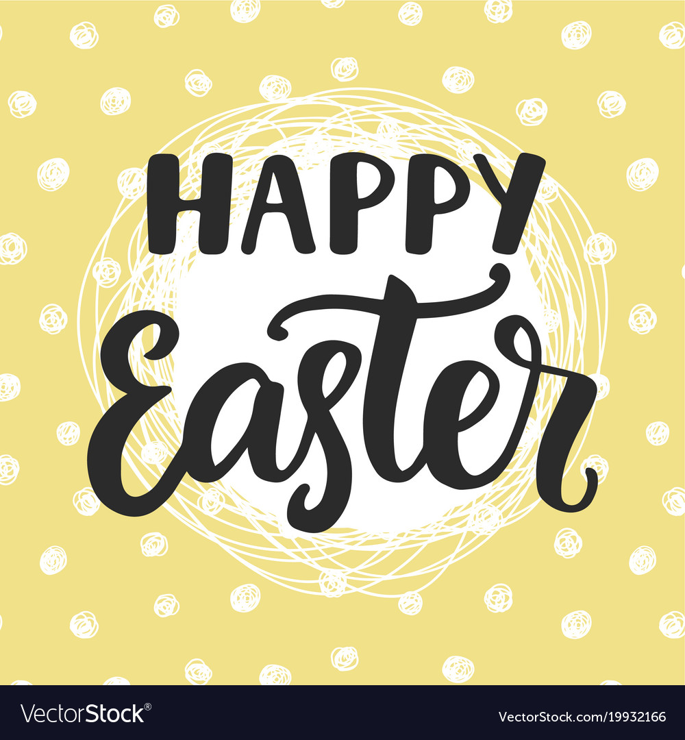 Happy easter typography poster template Royalty Free Vector Happy easter typography poster template Royalty Free Vector