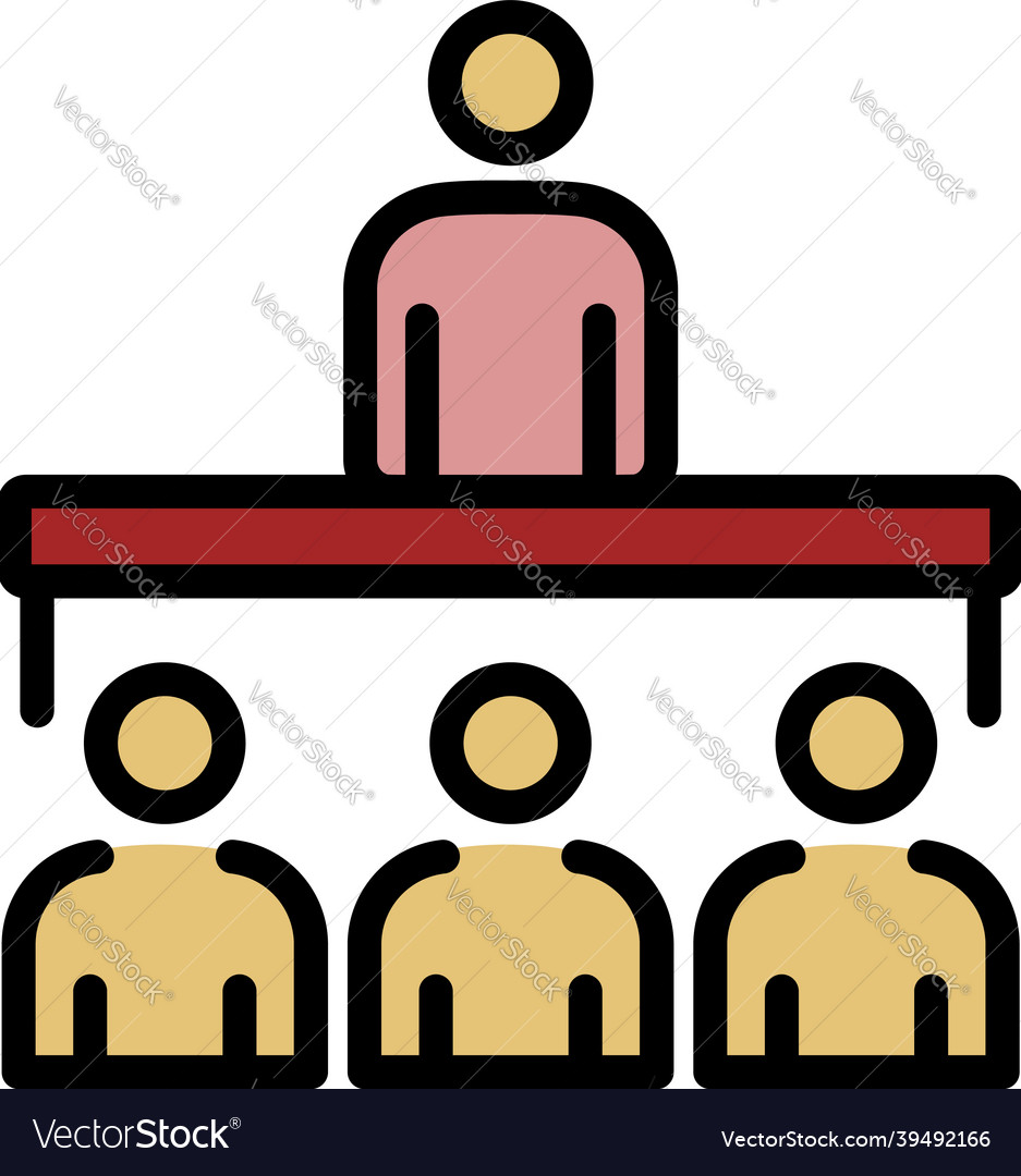 Lecture class speaker icon color outline Vector Image