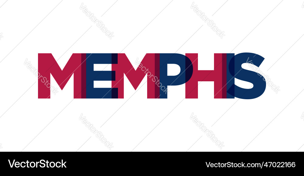 Memphis tennessee usa typography slogan design Vector Image