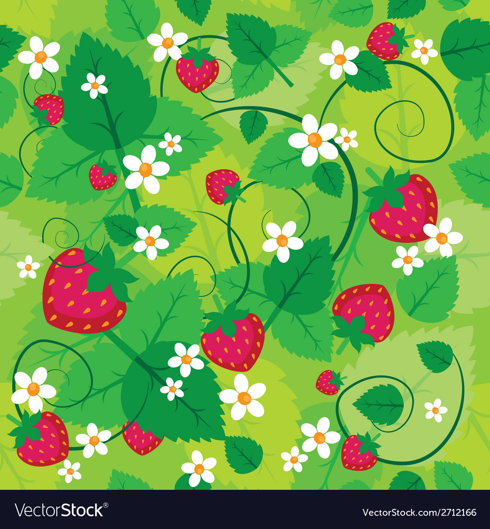 Pattern strawberry Royalty Free Vector Image - VectorStock